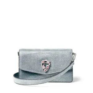 ASPINAL OF LONDON Eliza Velvet Clutch - Blue