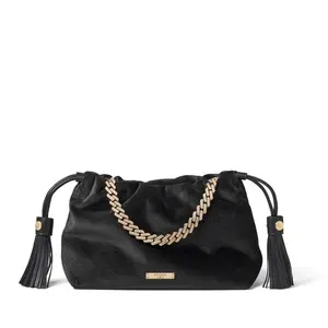 ASPINAL OF LONDON Amelia Quilted Nappa Pouch - Black