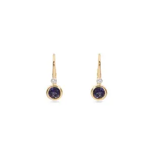 ASPINAL OF LONDON Diamond And Iolite Drop Earrings - Purple/blue