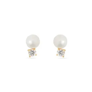 ASPINAL OF LONDON Toi Et Moi Stud Earrings - Ivory/white
