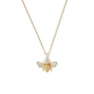 ASPINAL OF LONDON Diamond Bee 14ct Pendant Necklace - Gold