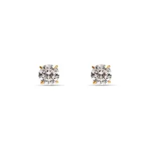 ASPINAL OF LONDON Floating Diamond Solitaire Stud Earrings - Gold