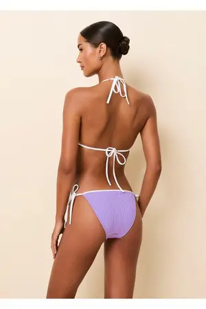 Solid & Striped Iris Ribbed Bikini Bottom - Violet