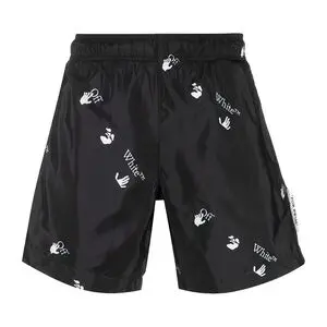 Off-White Allover Swim Shorts - Black