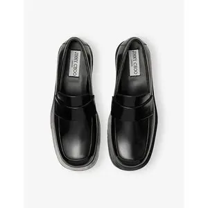 JIMMY CHOO Leather Slip-on Loafers