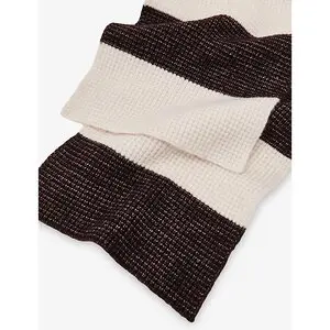 REISS Wesley Striped Knitted Scarf
