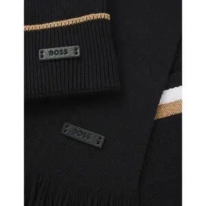 BOSS Knitted Beanie Hat And Scarf Set