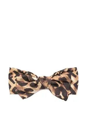 Fendi Ff Bow Hair Clip - Brown