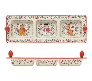 TEMP-TATIONS Seasonal 16' Divided Tray With Icons - One-color