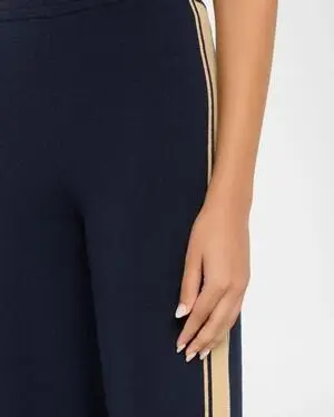 The Upside Knit Wide-leg Sweatpants - Navy