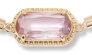 BROOK & YORK Daphne Birthstone Bracelet - Light Pink