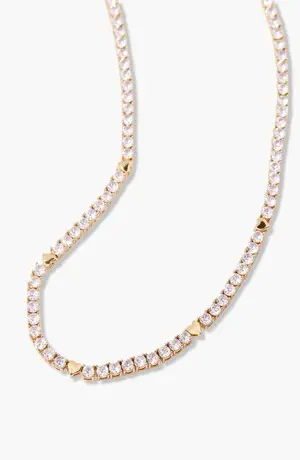 BROOK & YORK Coco Heart Tennis Necklace