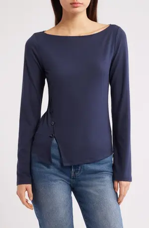 REFORMATION Nicola Knit Top - Midnight