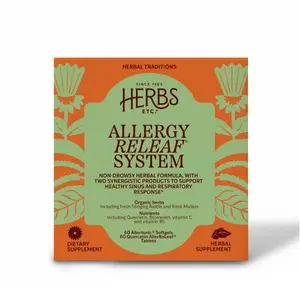 TRACE MINERALS Allergy Releaf Systemseasonal Discomfort Supplementprovides Seasonal Support For Sneezing & Itchy Eyessupports Sinus Function - No Color