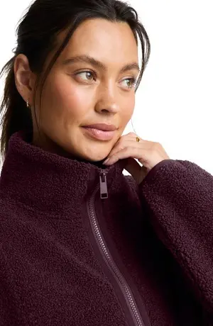 Beyond Yoga Unity Zip Jacket - Cabernet