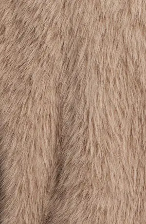 THREAD & SUPPLY Long Faux Fur Coat - Brown