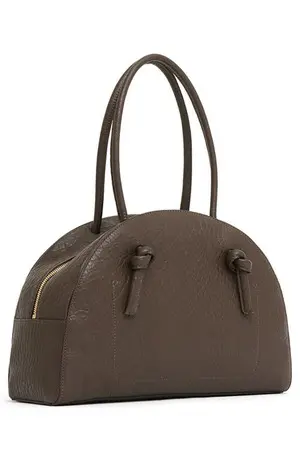 MANSUR GAVRIEL Fortuna Leather Bowling Bag - Ebony