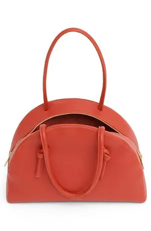 MANSUR GAVRIEL Fortuna Leather Bowling Bag - Pomodoro
