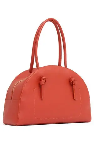 MANSUR GAVRIEL Fortuna Leather Bowling Bag - Pomodoro