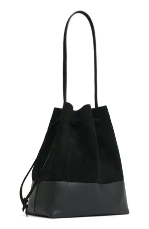 MANSUR GAVRIEL Drawstring Bucket Bag - Black/black
