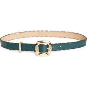 Zimmermann Kaia Leather Deco Belt - Emerald