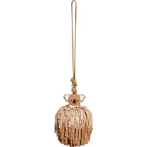 Zimmermann Koala Fringe Leather Bag Charm