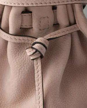 Prada Bonnie Medium Nubuck Leather Handbag - Powder