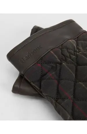 Barbour Darwen Quilted Tartan Touchscreen Gloves
