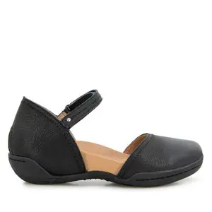 Jambu Margo Leather Flat - Black