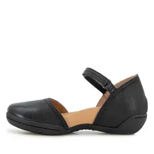Jambu Margo Leather Flat - Black