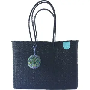 TIN MARIN Woven Super Tote - Black