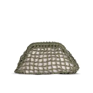 TIN MARIN Ola Crochet Clutch - Forest