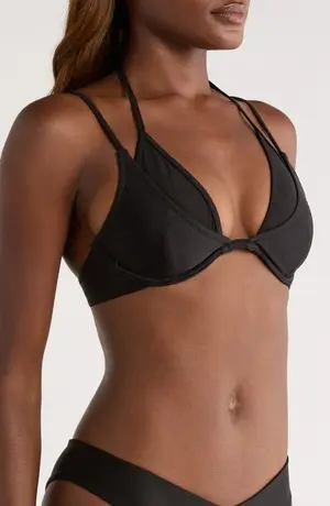 KULANI KINIS Layered Mesh Underwire Bikini Top