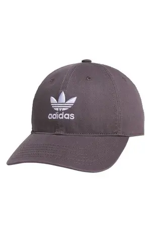 Adidas Originals Relaxed Cotton Baseball Cap - Grey Strata/white