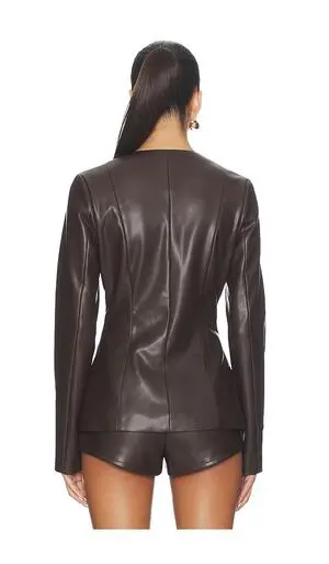 ALL THE WAYS Vandellia Faux Leather Blazer