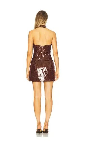 Bardot Nevelle Sequin Halter Dress