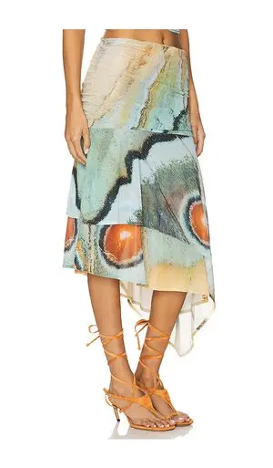 FENERS Festa Skirt Marbre - Light Blue Multi