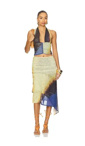 FENERS Festa Halter Top - Blue Multi