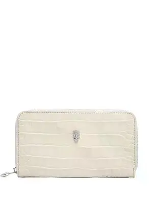 Philipp Plein Crocodile-print Wallet - Neutrals