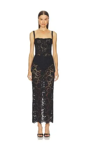 CAMILA COELHO Adilia Midi Dress - Black