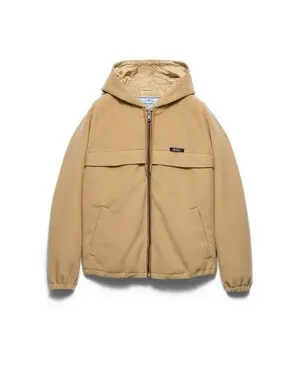 Prada Technical Fleece Hoodie Jacket - Brown