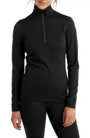 Icebreaker 200 Oasis Merino Wool Half-zip Pullover - Black
