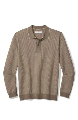 Tommy Bahama Coolside Texture Polo Sweater - Auberage