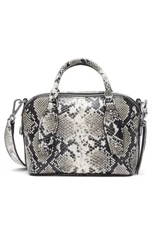 Rag & Bone Small Gramercy Snakeskin Embossed Leather Satchel