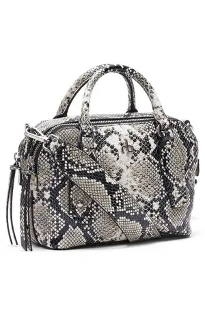 Rag & Bone Small Gramercy Snakeskin Embossed Leather Satchel