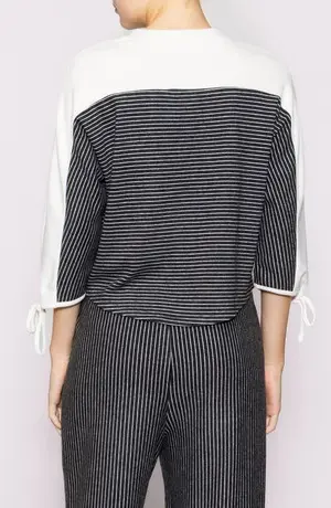 MELLODAY Stripe Knit Top