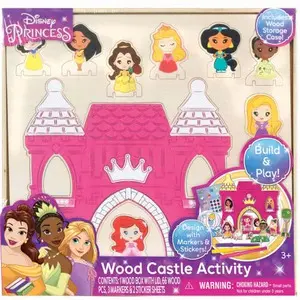 Disney Princess Wood Castle Activity Building & Decorating Set - Multicolored
