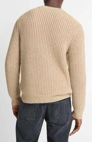 Vince Shaker Stitch Merino Wool Crewneck Sweater