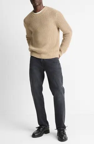 Vince Shaker Stitch Merino Wool Crewneck Sweater