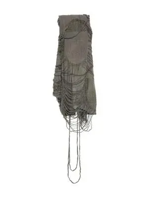 FORME D'EXPRESSION Fiamma Distressed Scarf - Grey